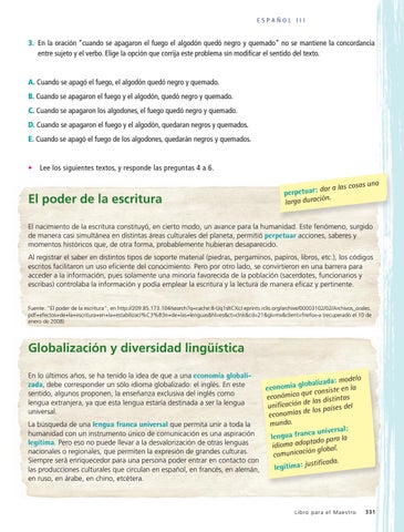 Espanol iii lpm v1 tercer grado by Admin MX - Issuu