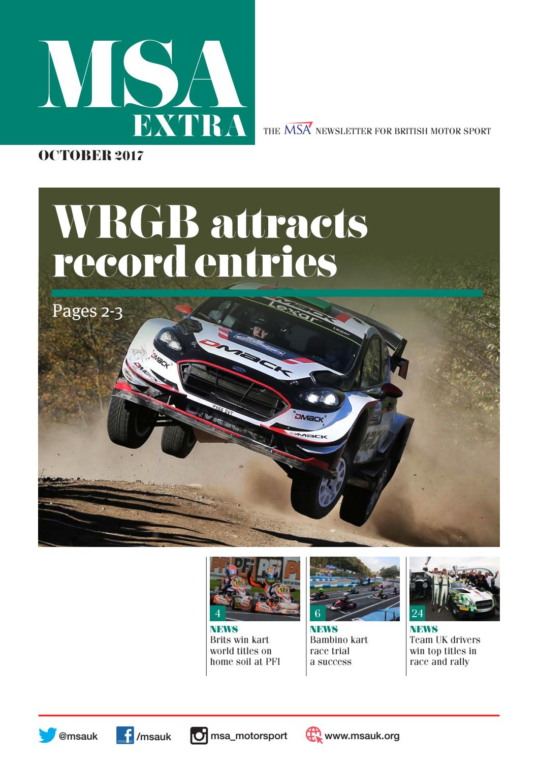 MSA Extra, October 2017 by Motorsport UK - Issuu