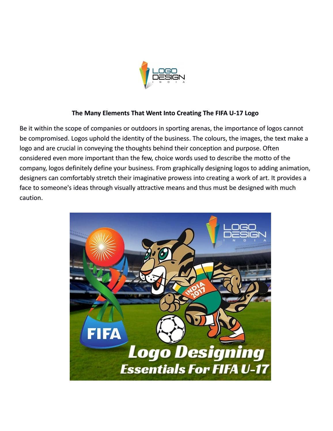 The many elements that went into creating the fifa u 17 logo by ...