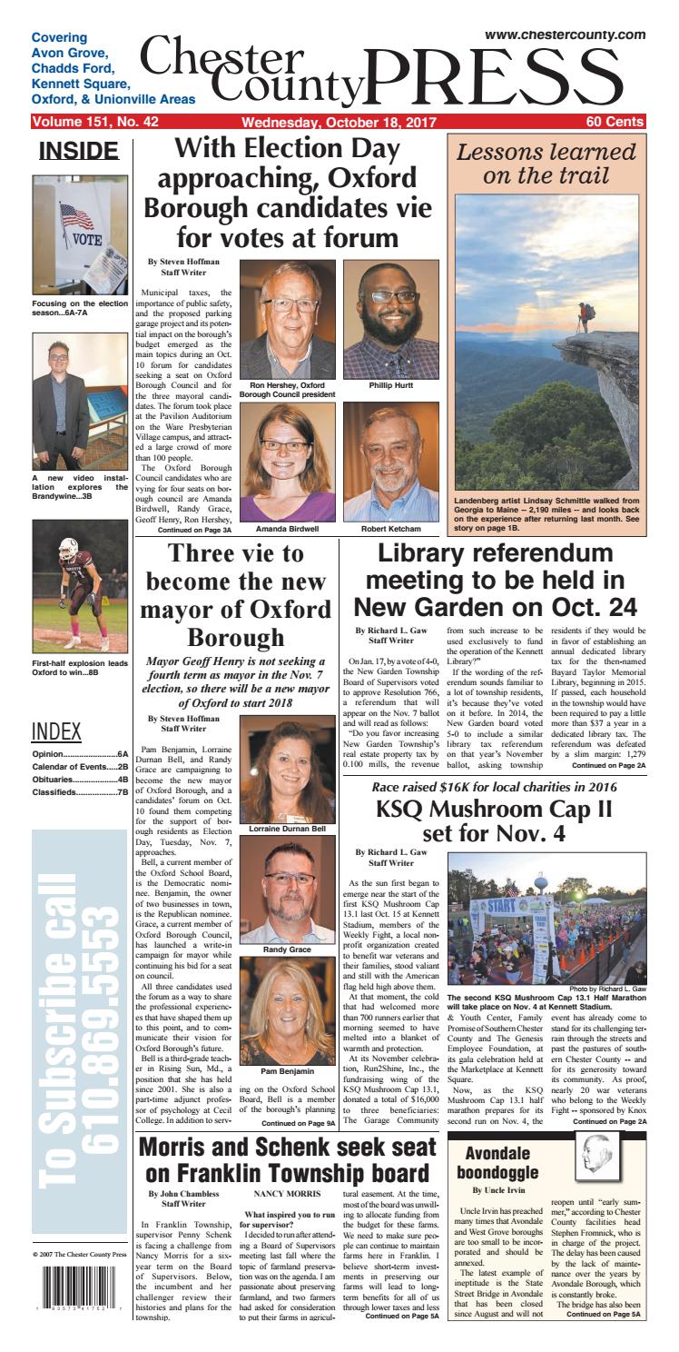 Chester County Press 10-18-2017 Edition by Ad Pro Inc. - Issuu
