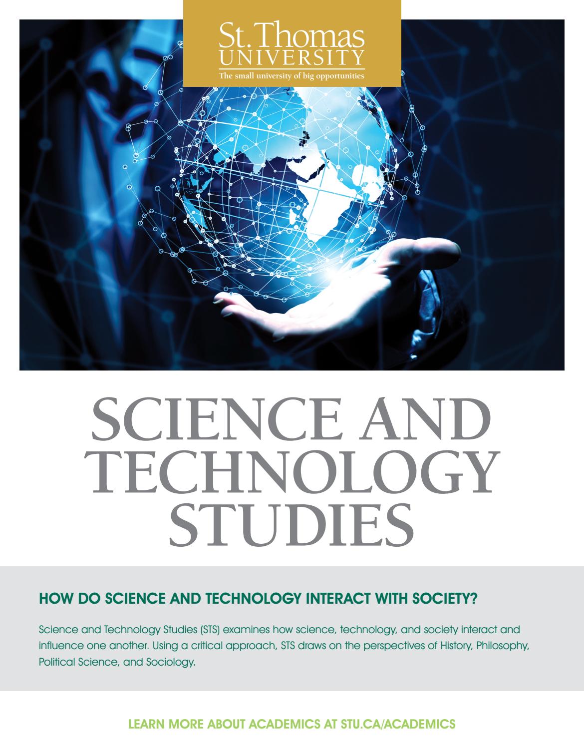 Study Science and Technology Studies at St. Thomas University by St ...