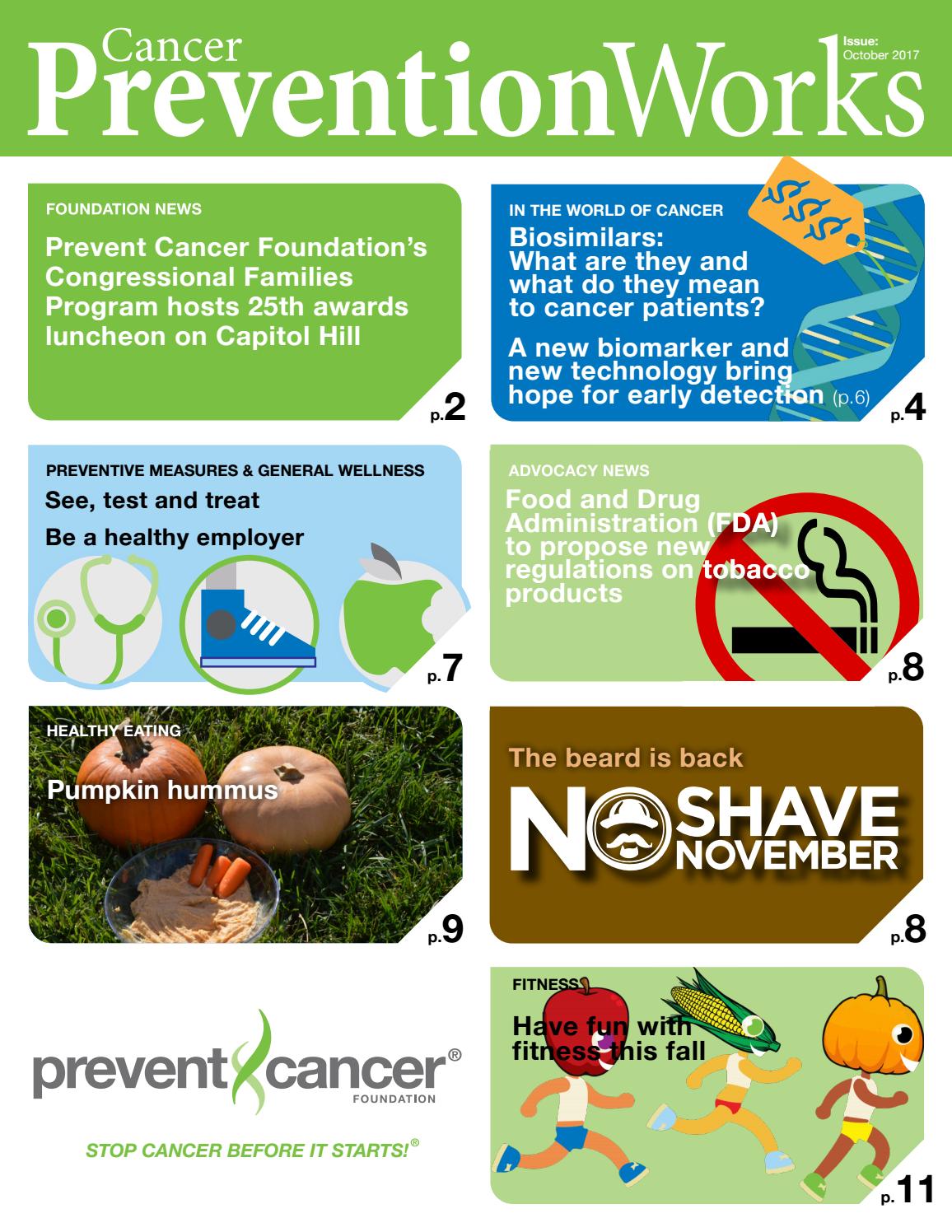 Cancer PreventionWorks - October 2017 by Prevent Cancer Foundation - Issuu