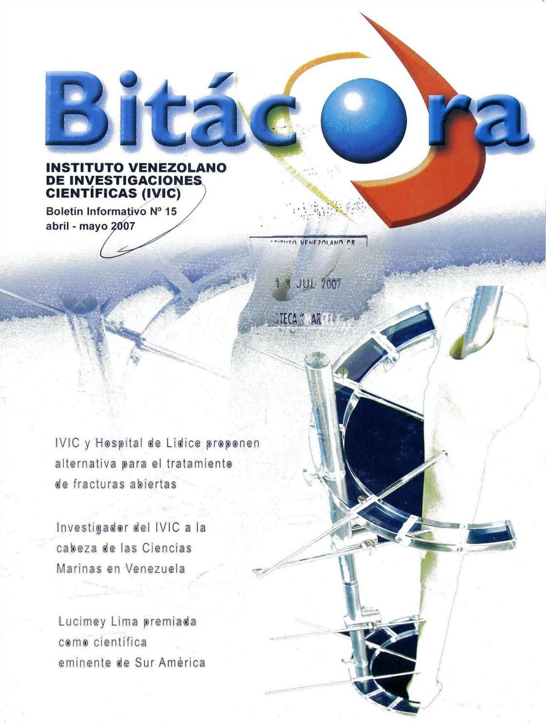 Bitácora (Edición Nº 15) by Instituto Venezolano de Investigaciones ...