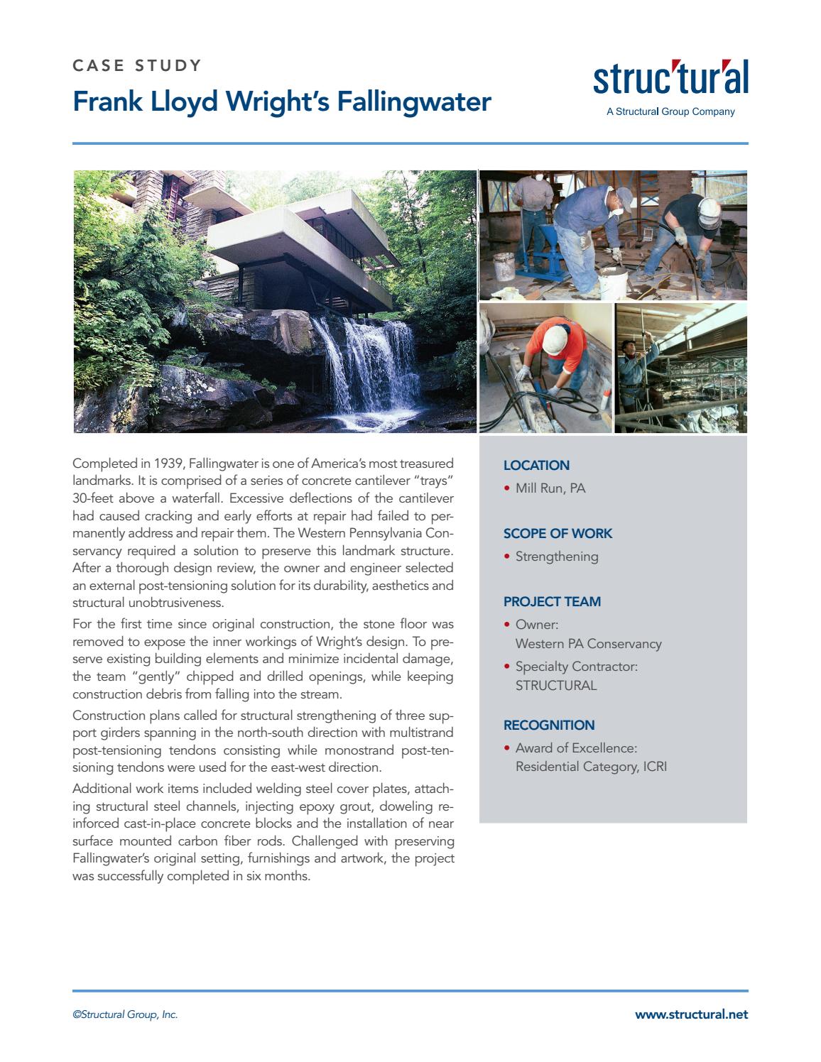 Fallingwater Case Study by Structural Group, Inc. - Issuu