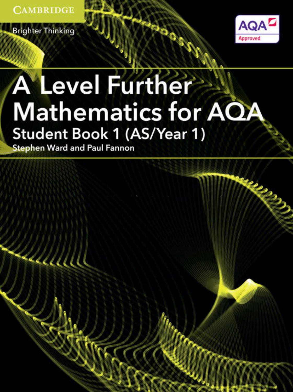 Preview A Level Further Mathematics for AQA Student Book 1 by Cambridge ...
