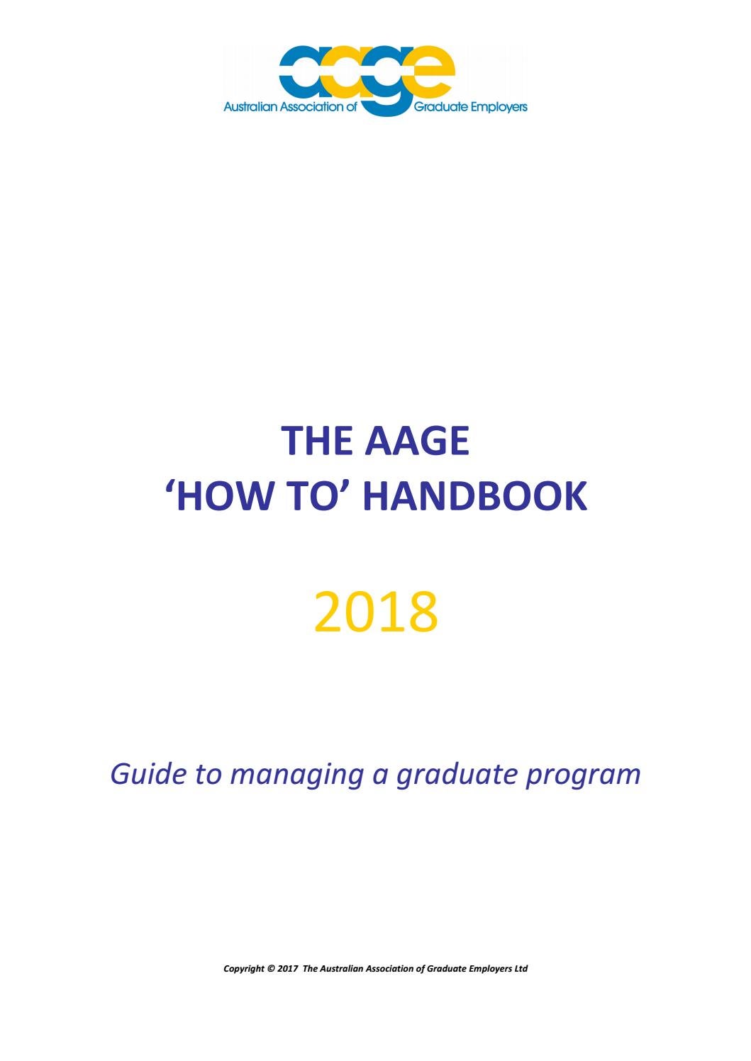 AAGE 'How To' Handbook 2018 by AAGE - Issuu