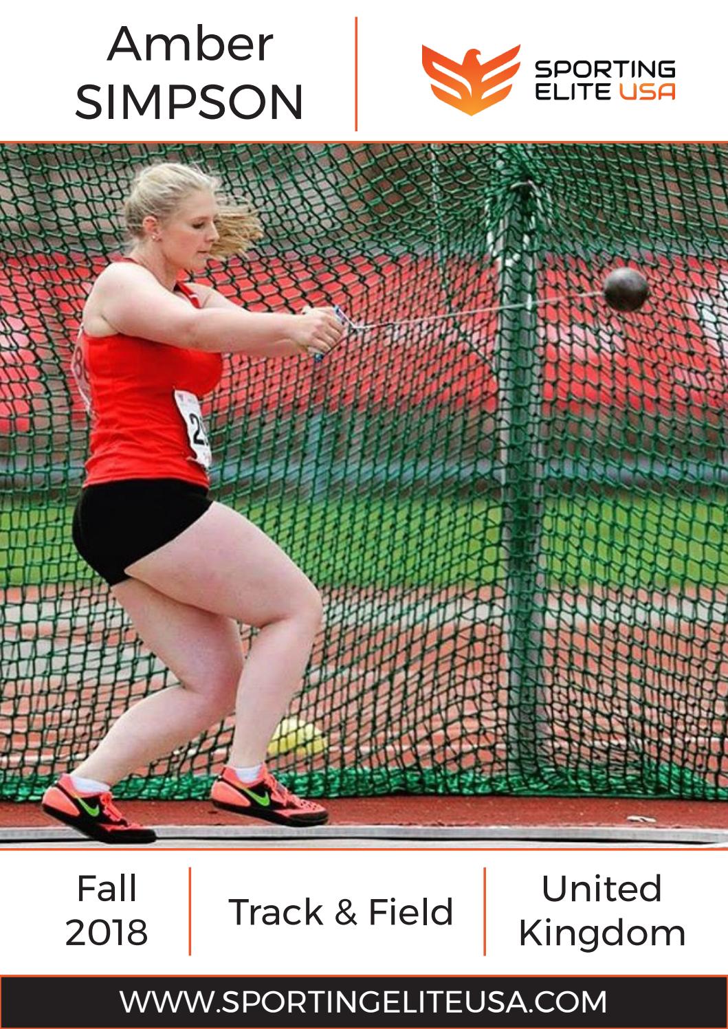 Amber Simpson Sporting CV by Sporting Elite USA - Issuu