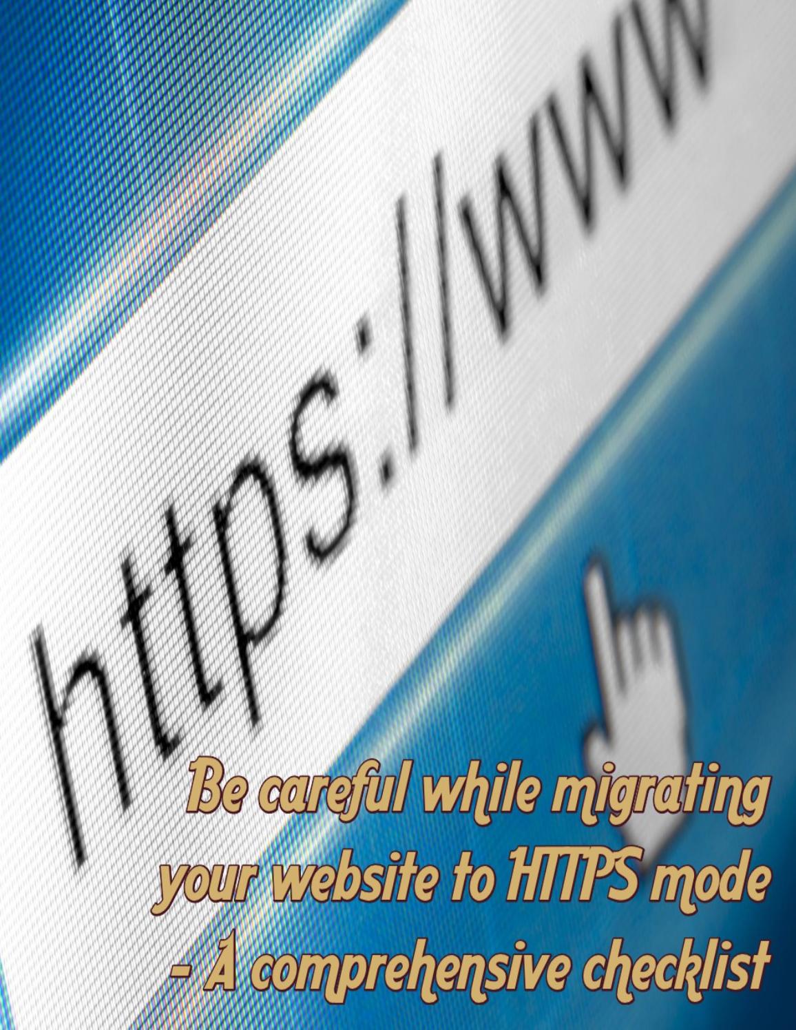 Migrating your website to https mode – a comprehensive checklist by ...