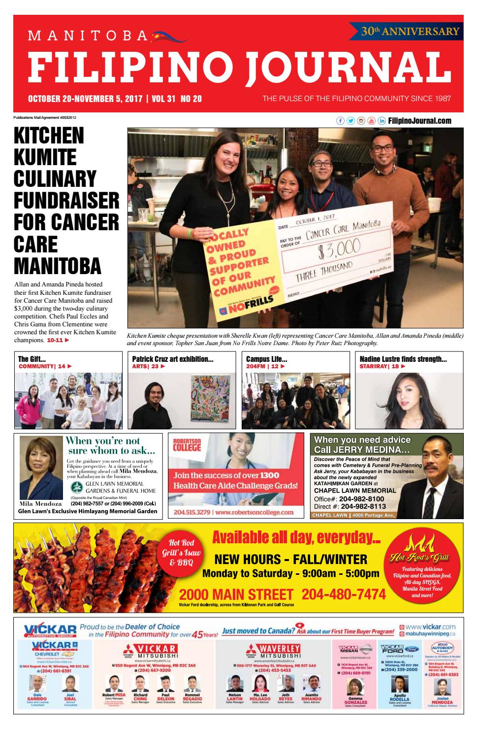 Filipino Journal Manitoba Edition Oct. 20 - Nov. 05, 2017 by Filipino ...