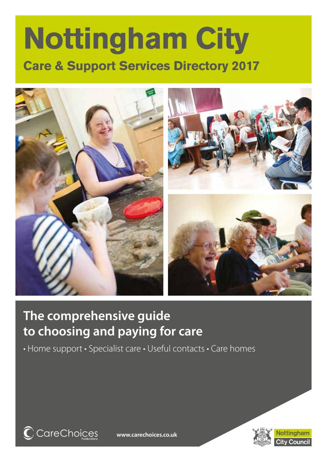 Nottingham City Care & Support Services Directory 2017 by Care Choices ...