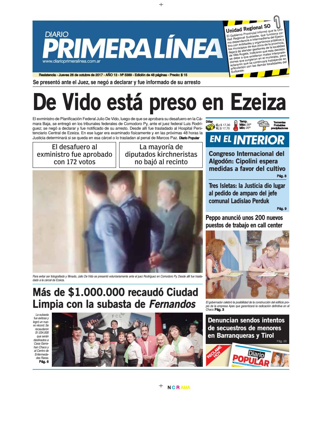 Primera línea 5389 26 10 17 by Diario Primera Linea - Issuu