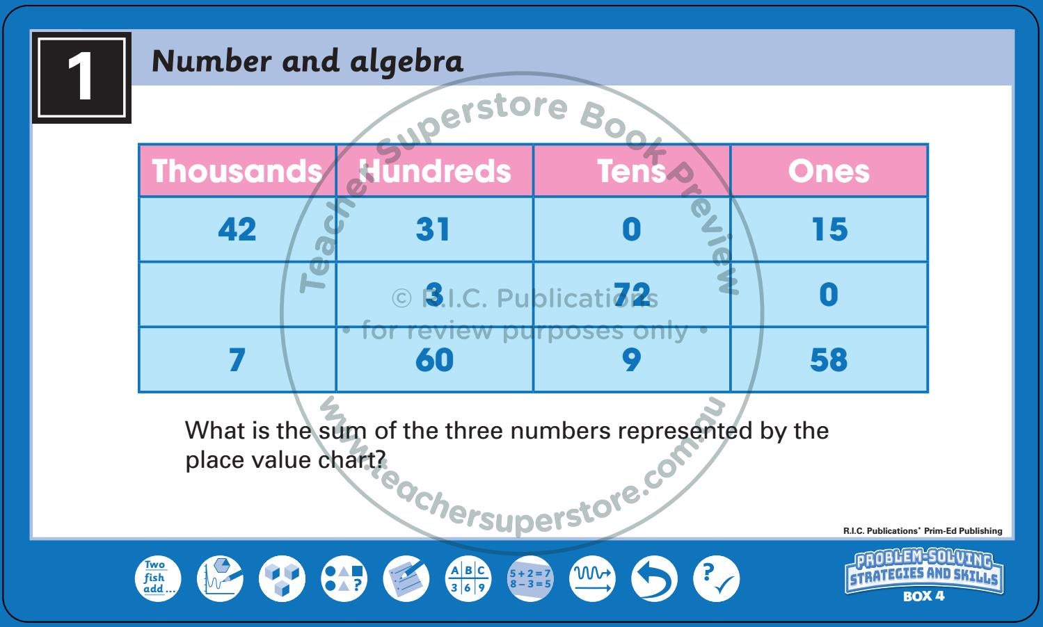 Problem-Solving Strategies & Skills – Number & Algebra: Year 4 by ...