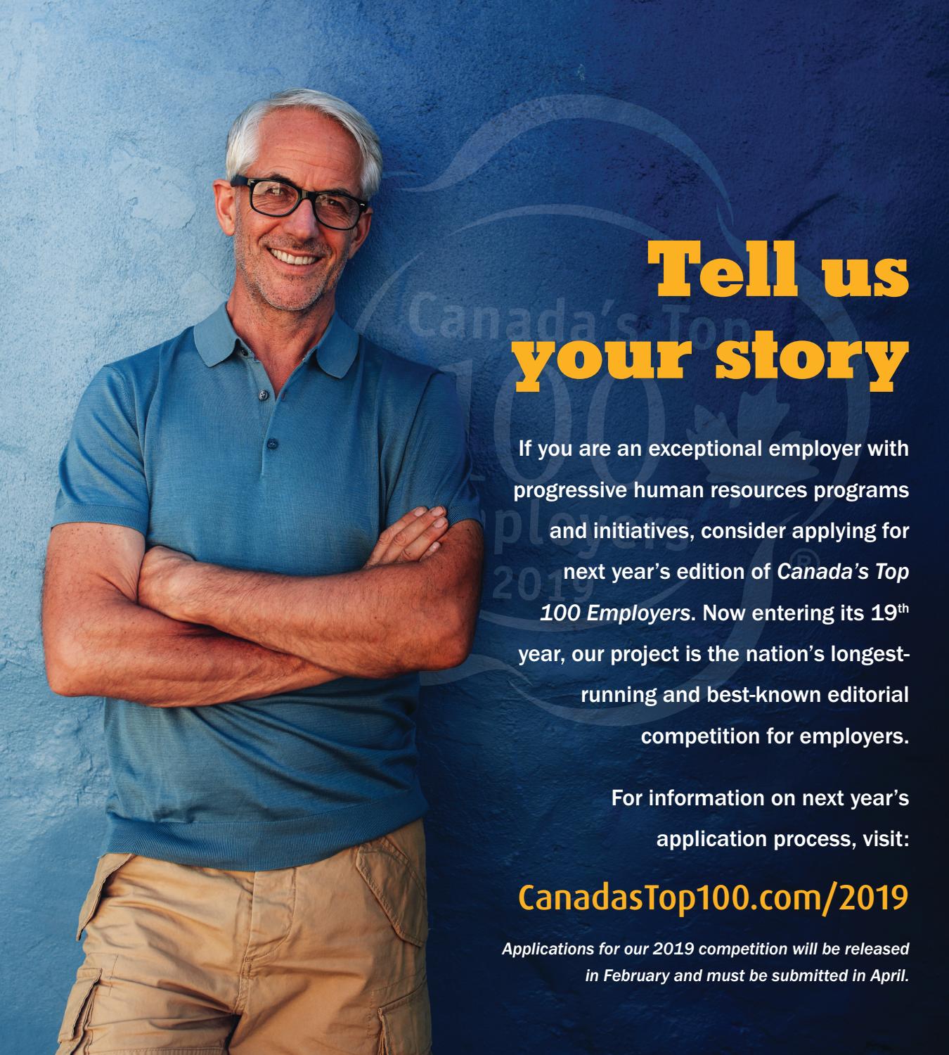 Canada s Top 100 Employers 2018 By Canada s Top 100 Employers Issuu Canada s Top 100 Employers 2018 By Canada s Top 100 Employers Issuu