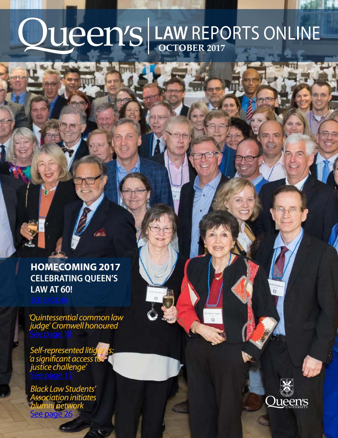 Queen's Law Reports Online - October 2017 by Queen's University Faculty ...