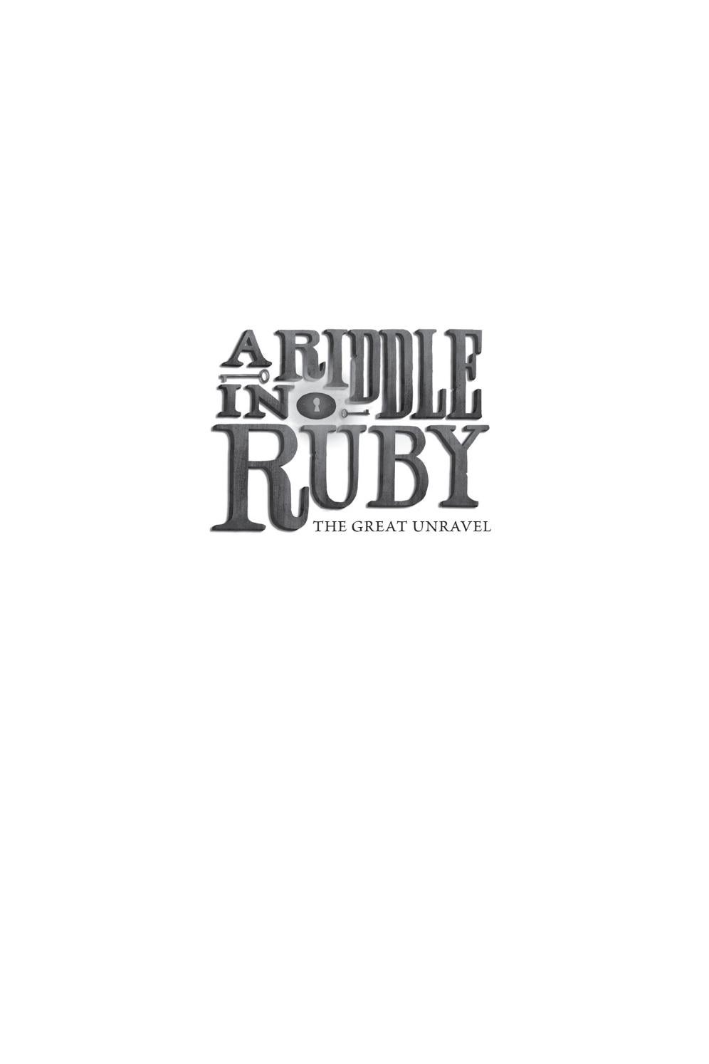 A Riddle in Ruby #3: The Great Unravel by HarperCollins Children's ...