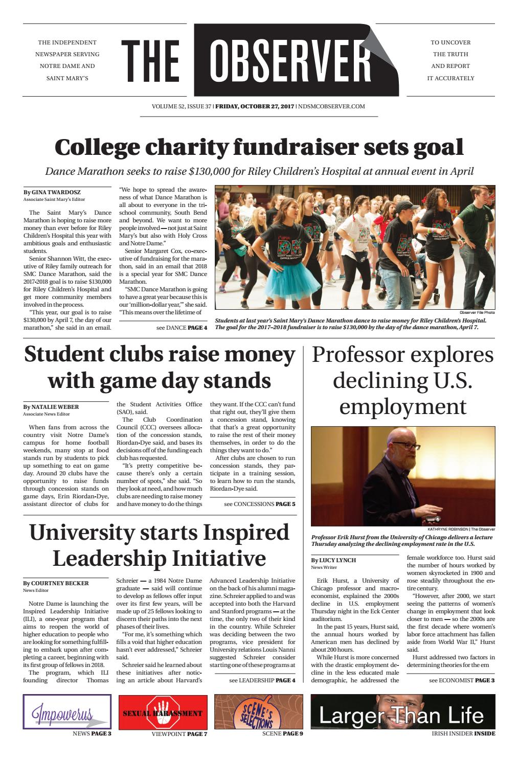 Print Edition of The Observer for Friday, October 27, 2017 by The ...