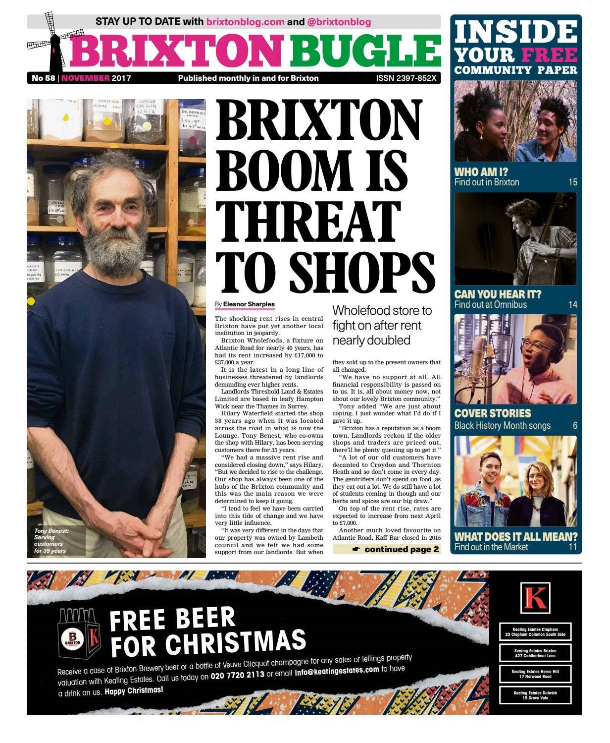 Brixton Bugle November 2017 by Brixton Bugle - Issuu