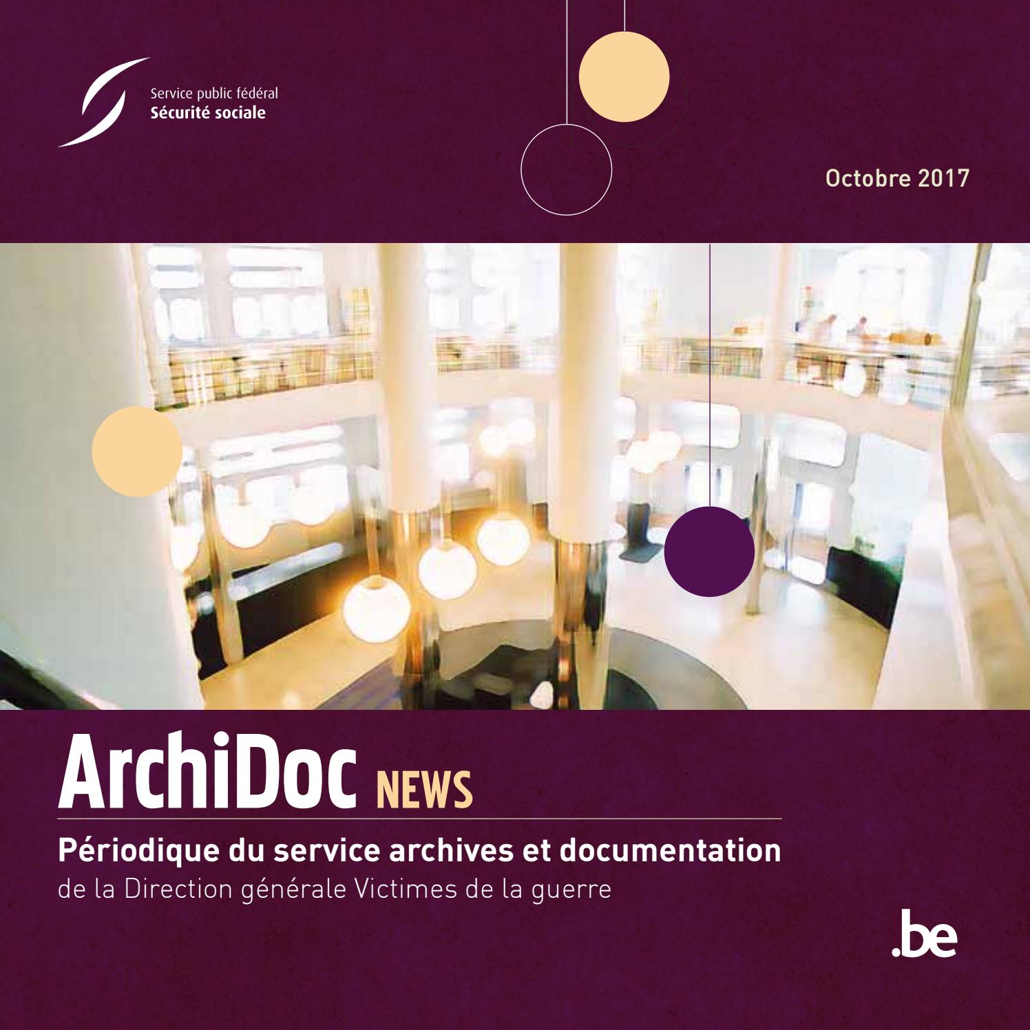 Archidoc News, octobre 2017 by FPS Social Security - Issuu