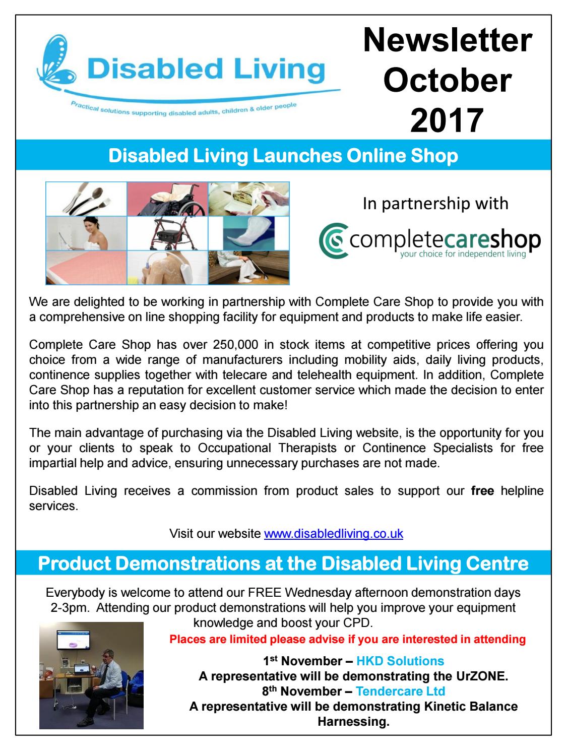 Disabled Living October Newsletter 2017 by Disabled Living - Issuu