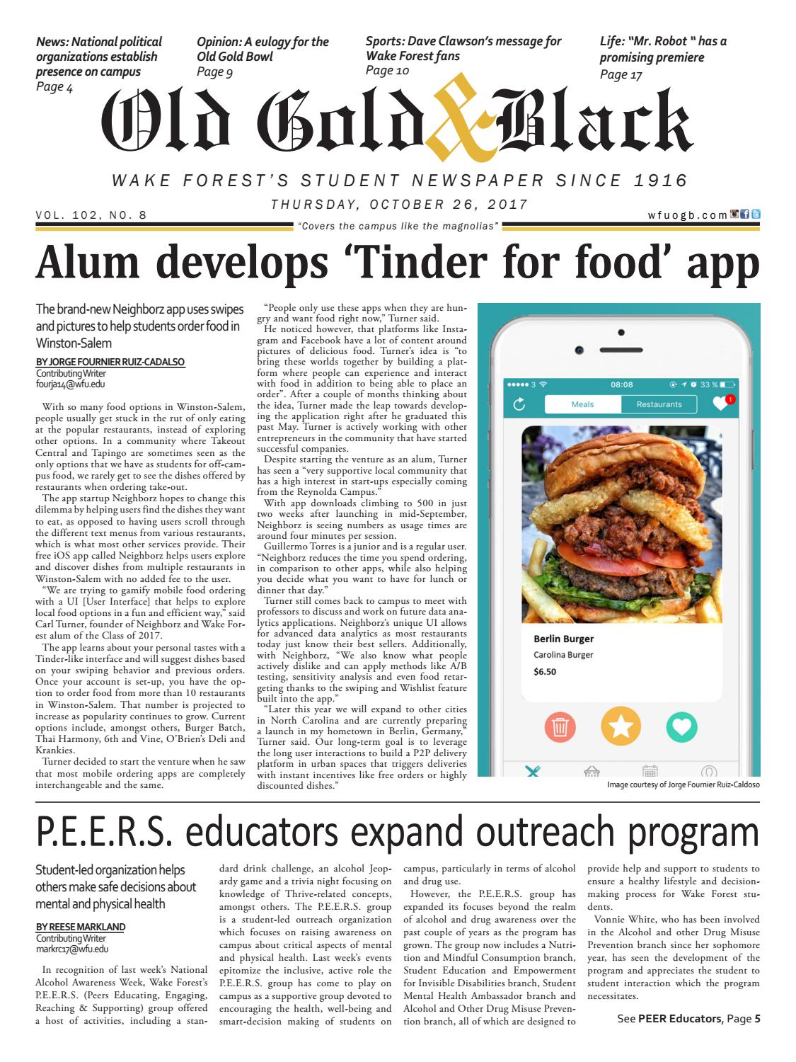 10/26 issue by Old Gold & Black - Issuu