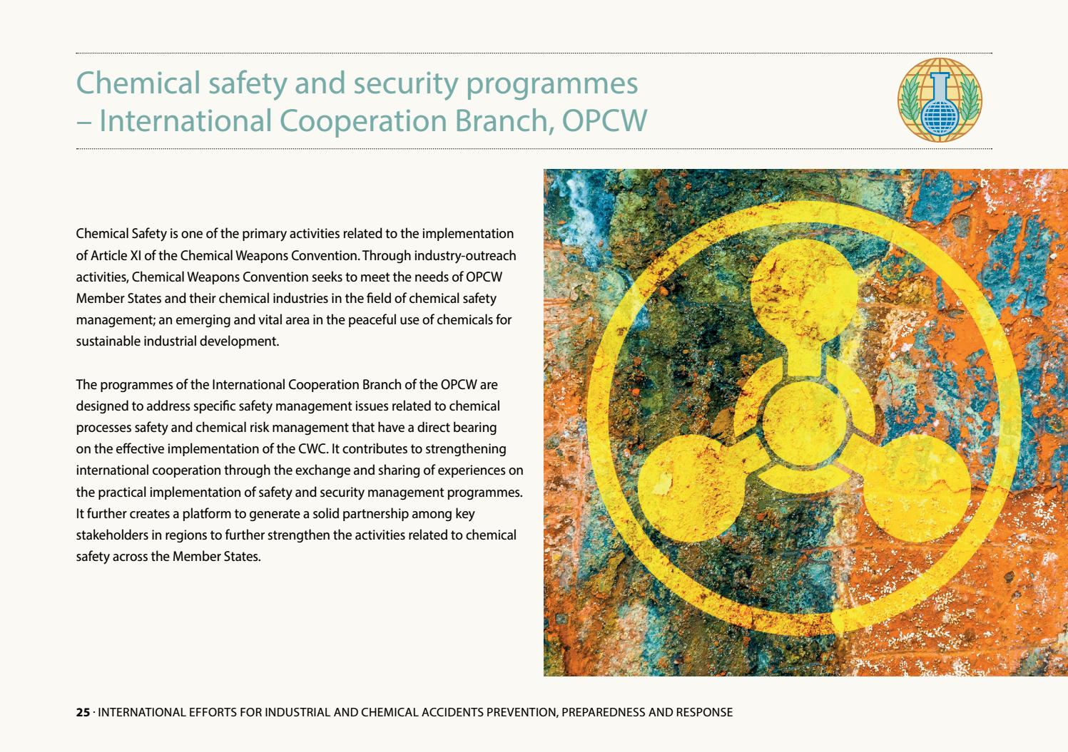 International efforts for industrial & chemical accidents prevention ...