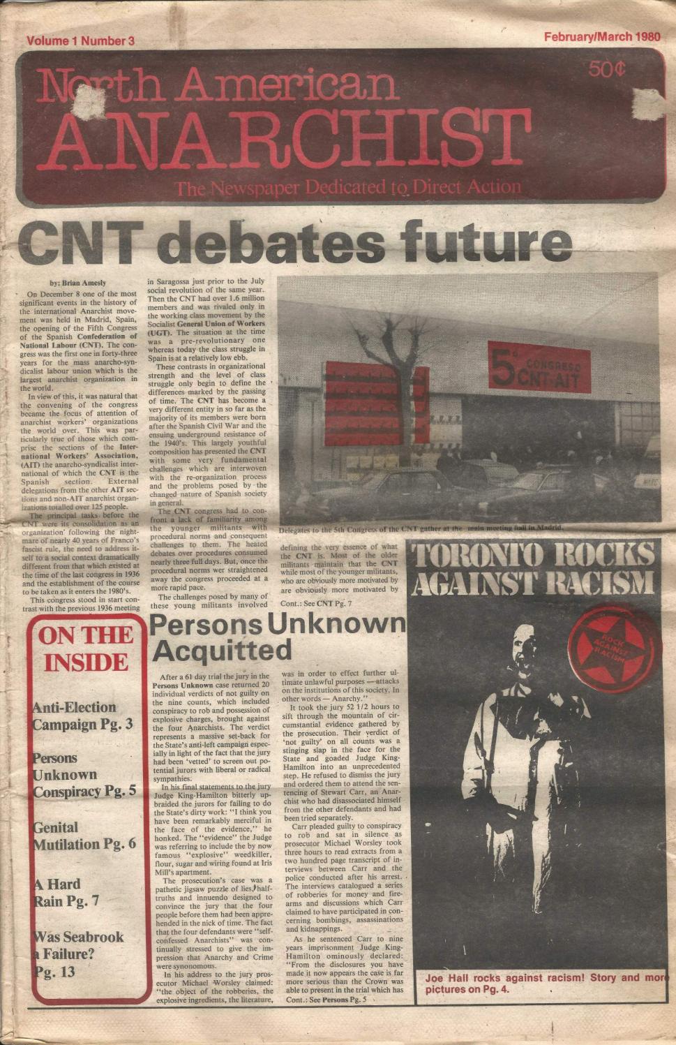 North American Anarchist, Vol. 1, No. 3, February / March 1980 by ...