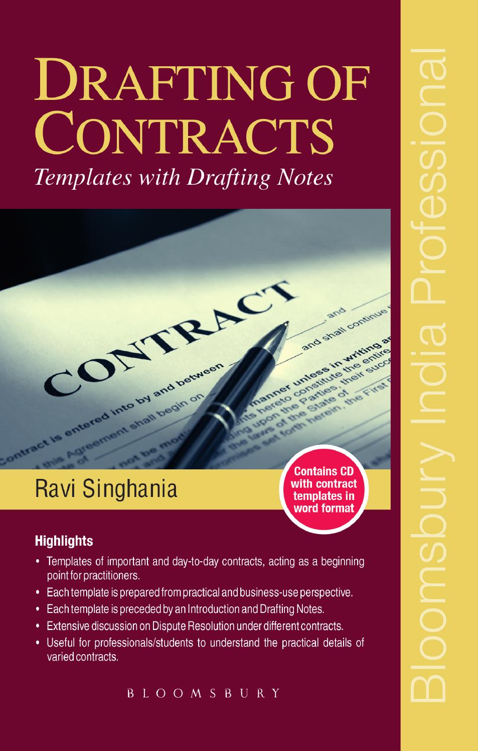 Drafting of Contracts – Templates with Drafting Notes by Bloomsbury ...