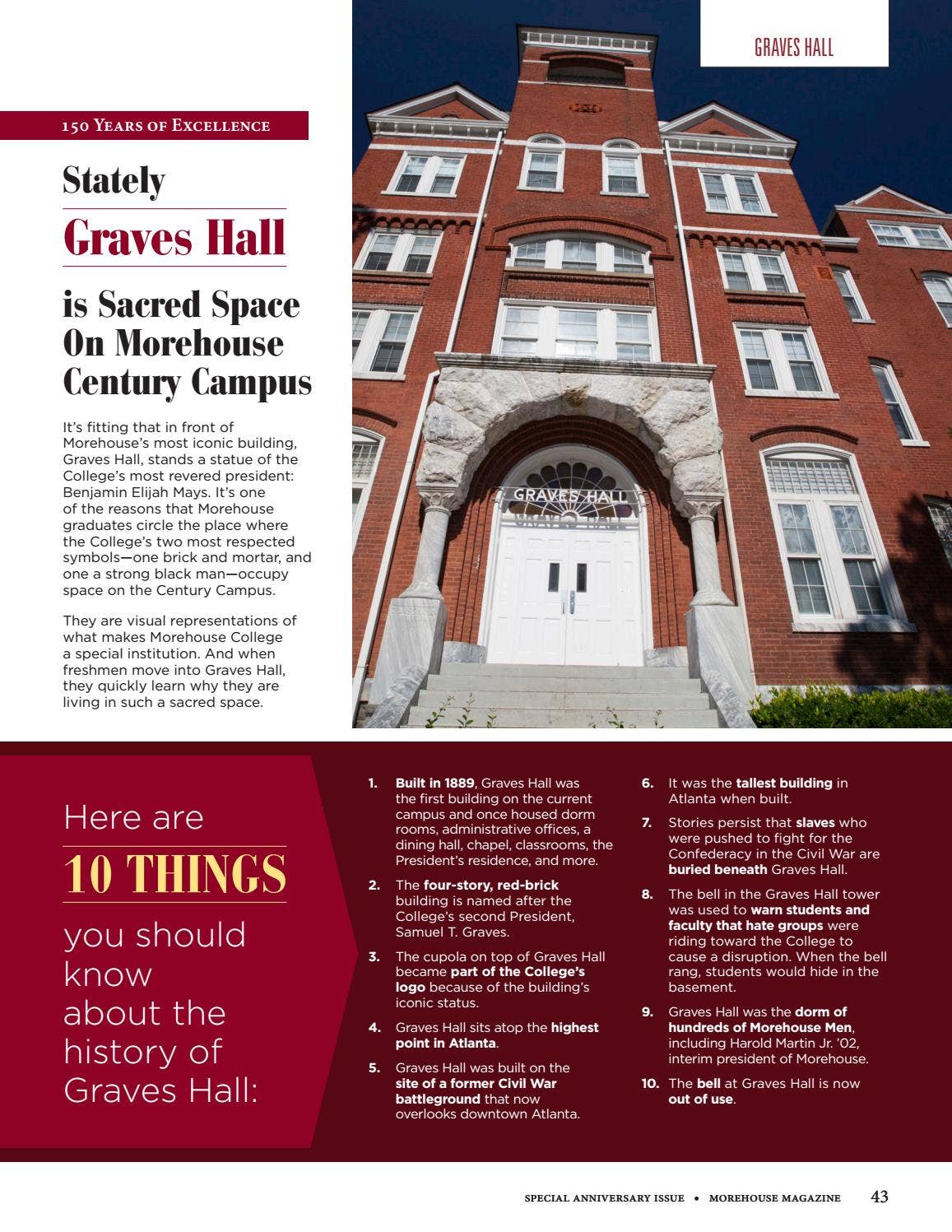 Morehouse Magazine Special Anniversary Issue by Morehouse College - Issuu