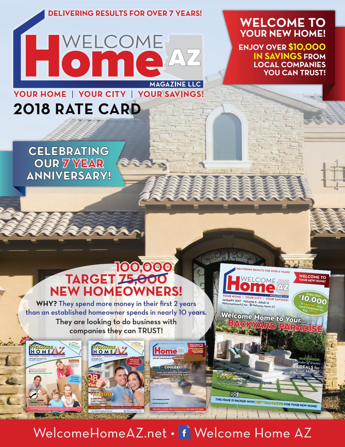Welcome Home AZ 2018 Rate Card by Welcome Home AZ Magazine - Issuu