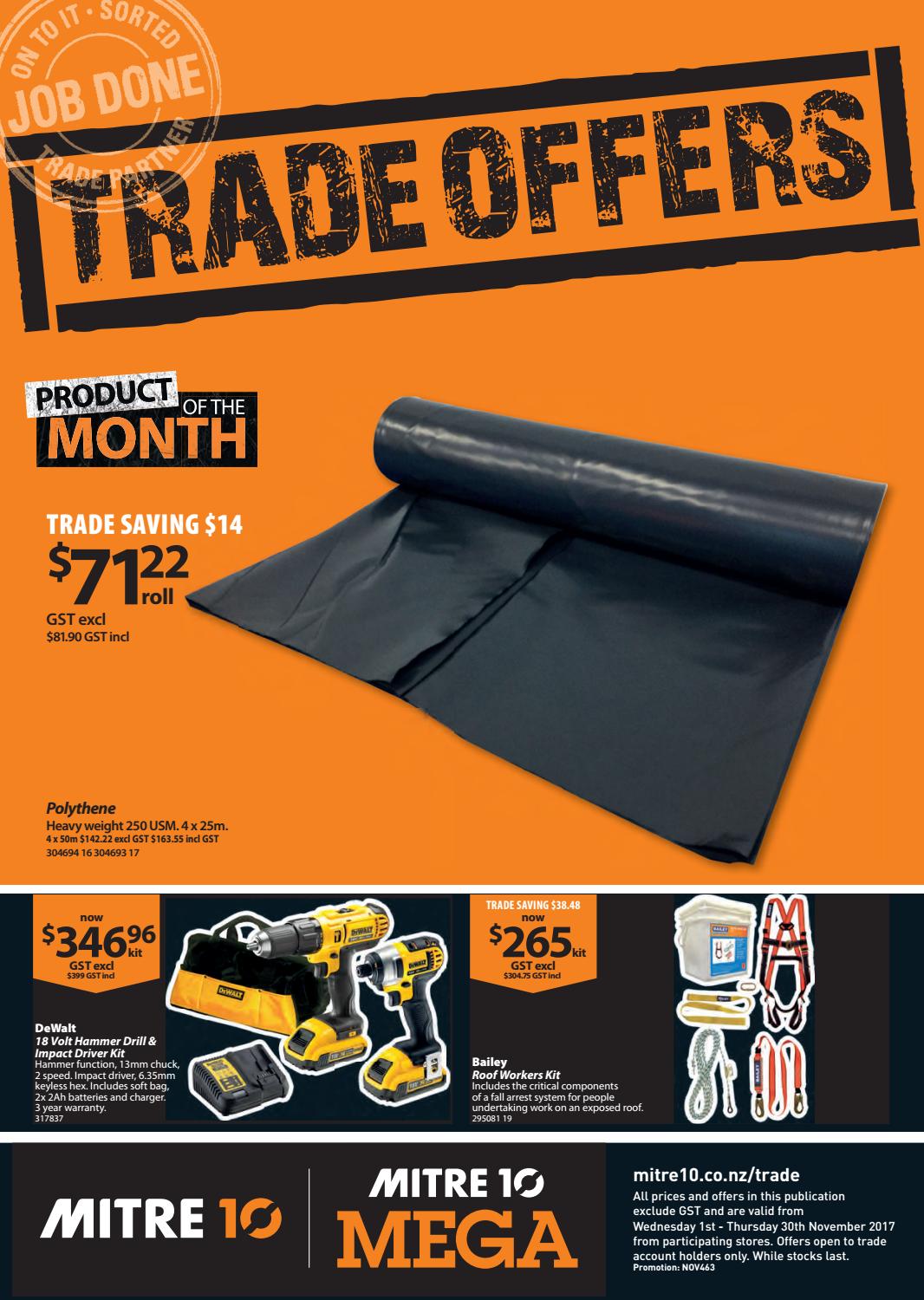 Mitre 10 Trade Offers - November 2017 by Mitre 10 Trade - Issuu