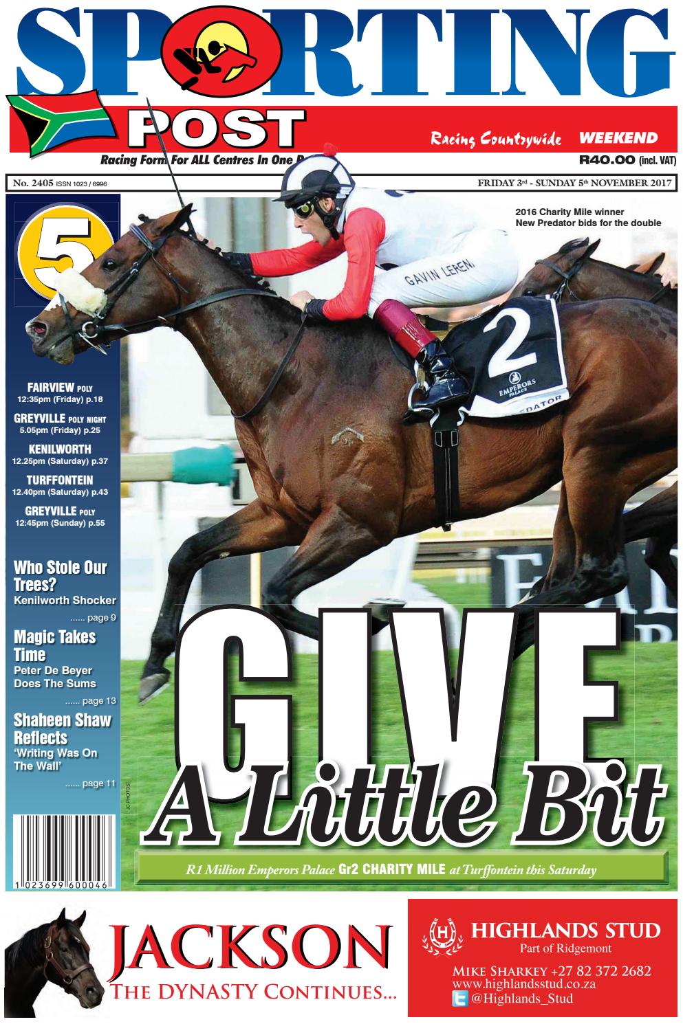3-5 Nov #2405 Sporting Post by Sporting Post - Issuu