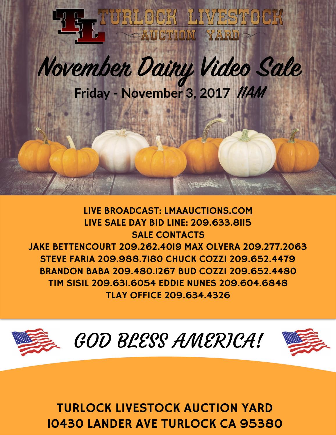 TLAY November Dairy Video Sale by TURLOCK LIVESTOCK AUCTION YARD - Issuu