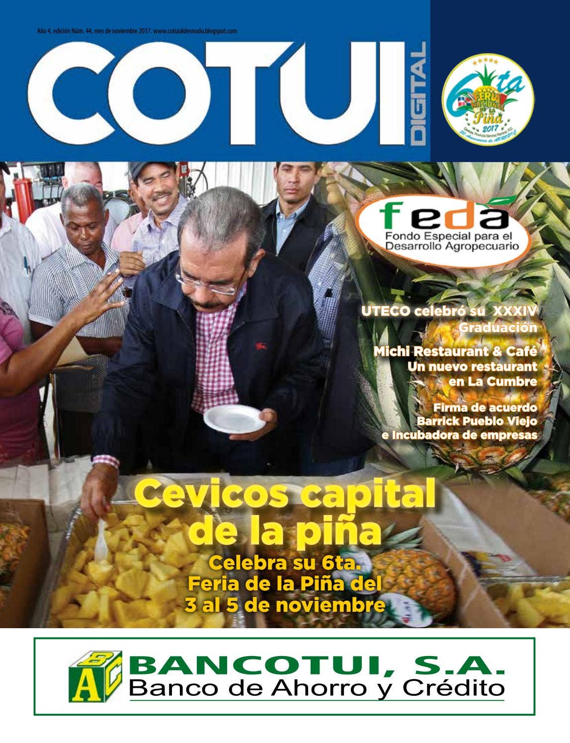 PORTADA COTUI DIGITAL NOVIEMBRE 2017 AL PRESIDENTE DANILO MEDINA EN LA ...
