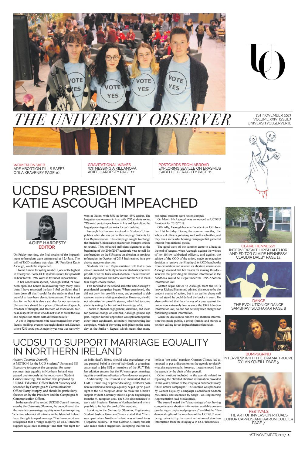 VOL. XXIV, Issue 3, UO by The University Observer - Issuu