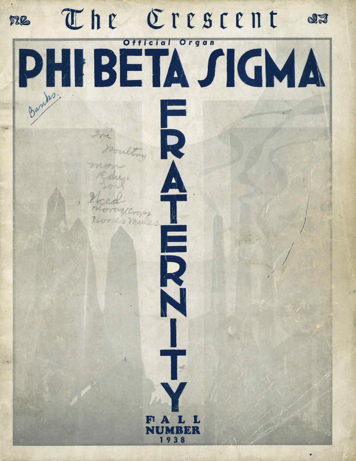 The Crescent Magazine Fall 1938 by Phi Beta Sigma Fraternity, Inc. - Issuu