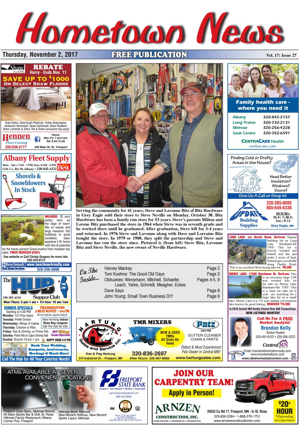 Hometown News November 2, 2017 by Hometown News - Issuu