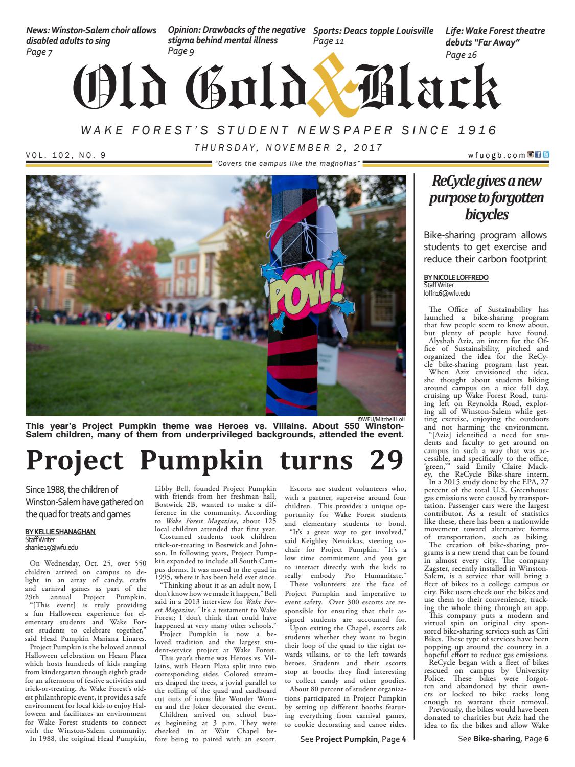 11/2 issue by Old Gold & Black - Issuu