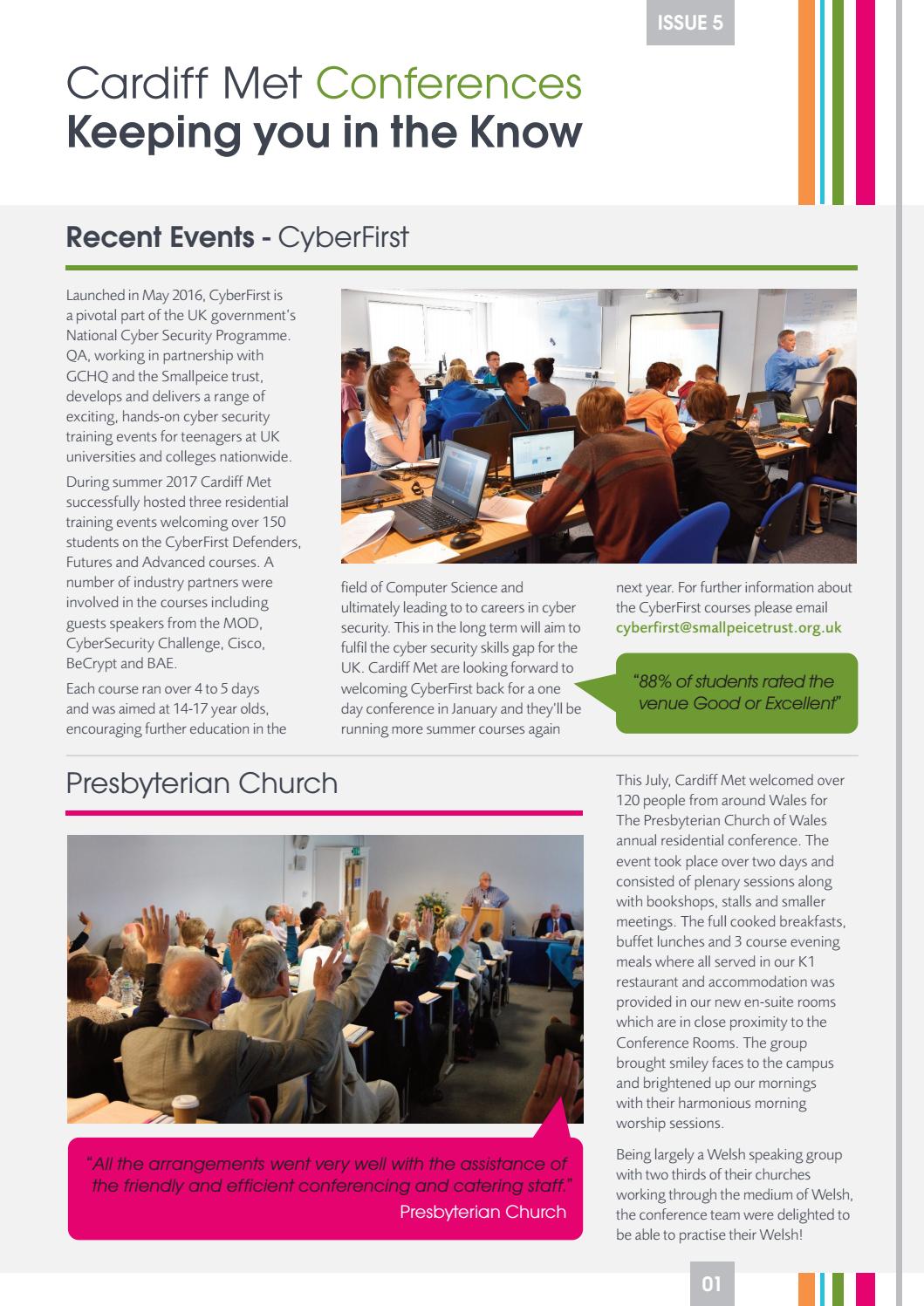 Conference Services Newsletter - November 2017 by Cardiff Metropolitan ...