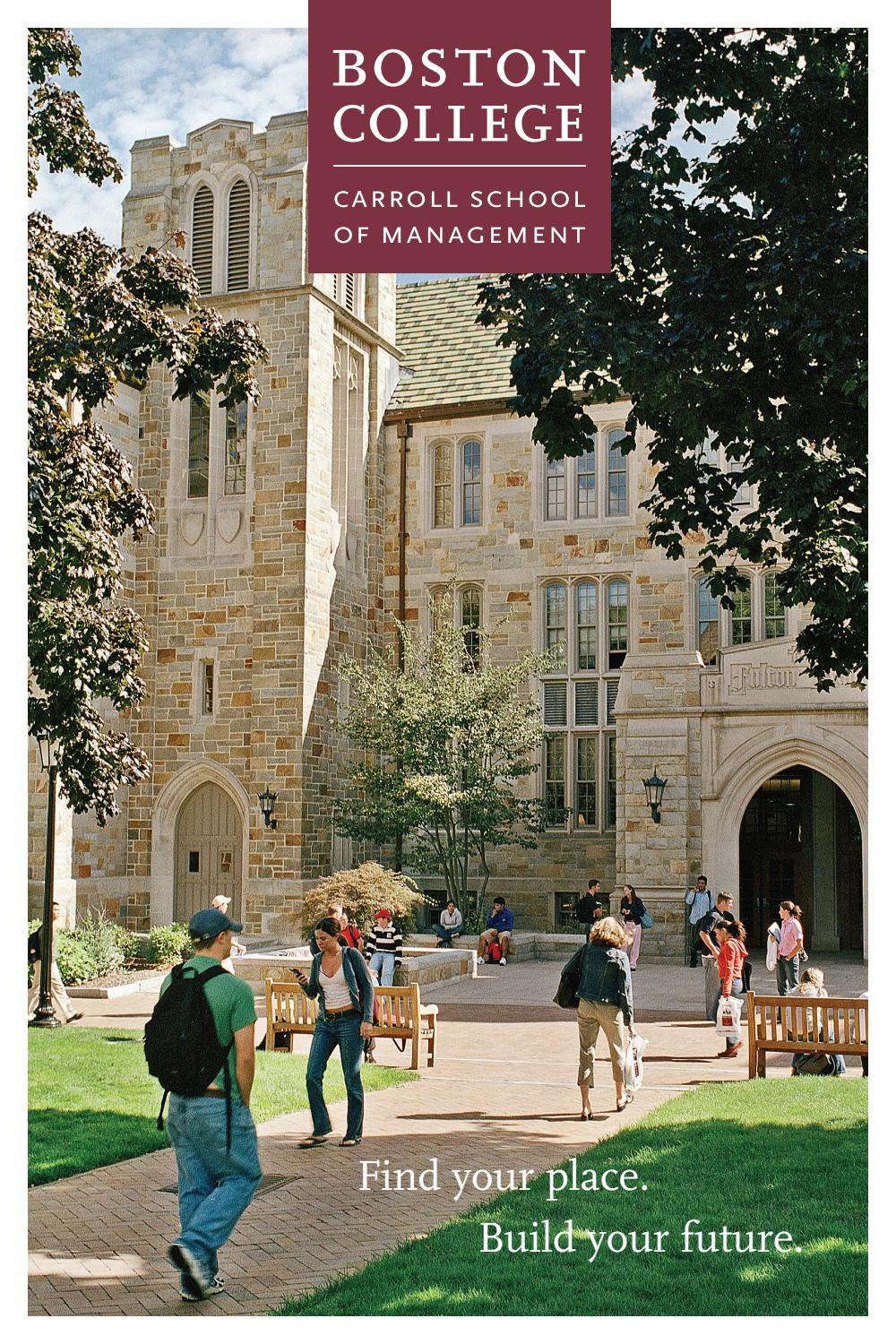 Boston College Carroll School of Management: Find Your Place. Build ...