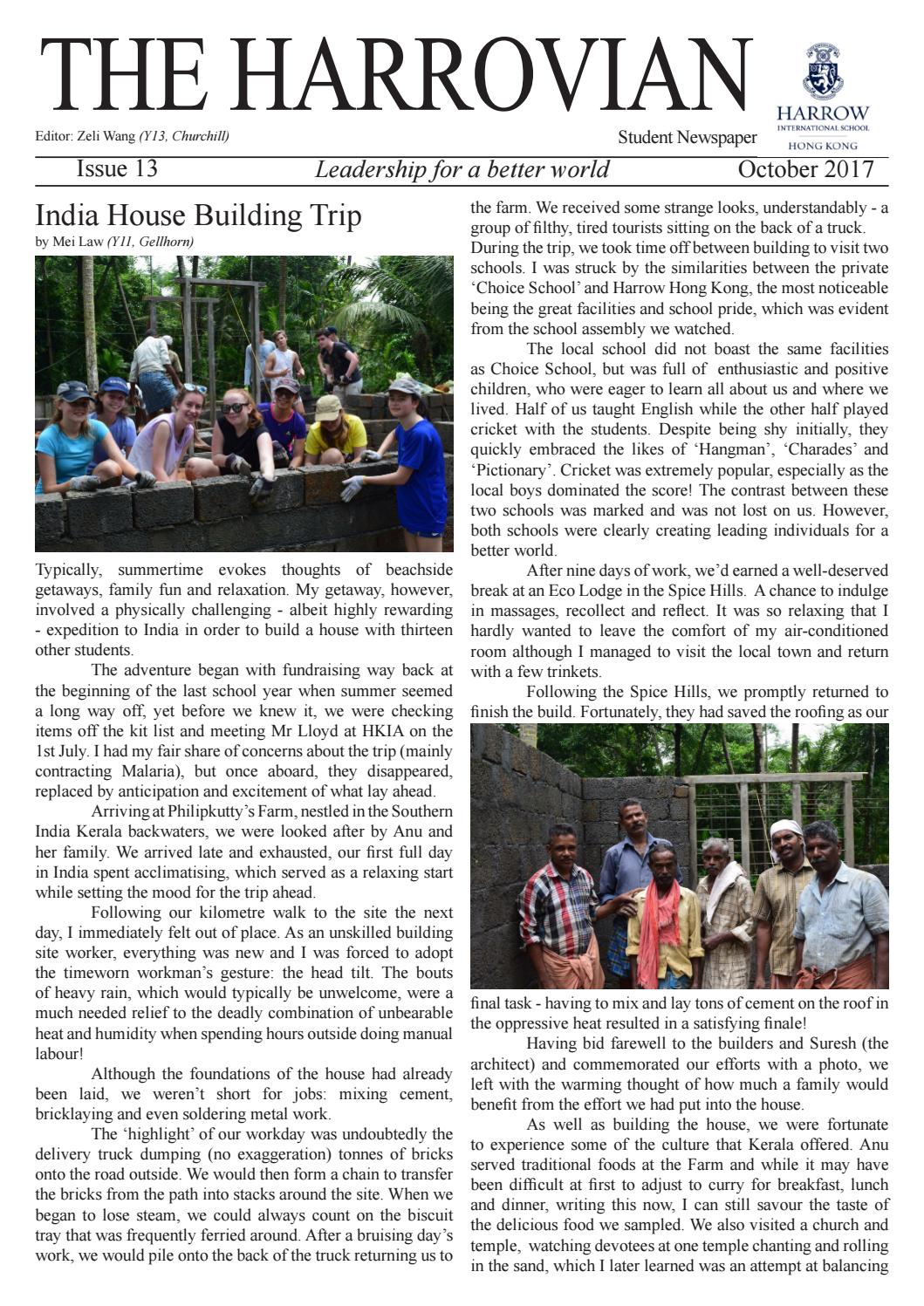 The Harrovian Hong Kong - Issue 13 by Harrow International School Hong ...