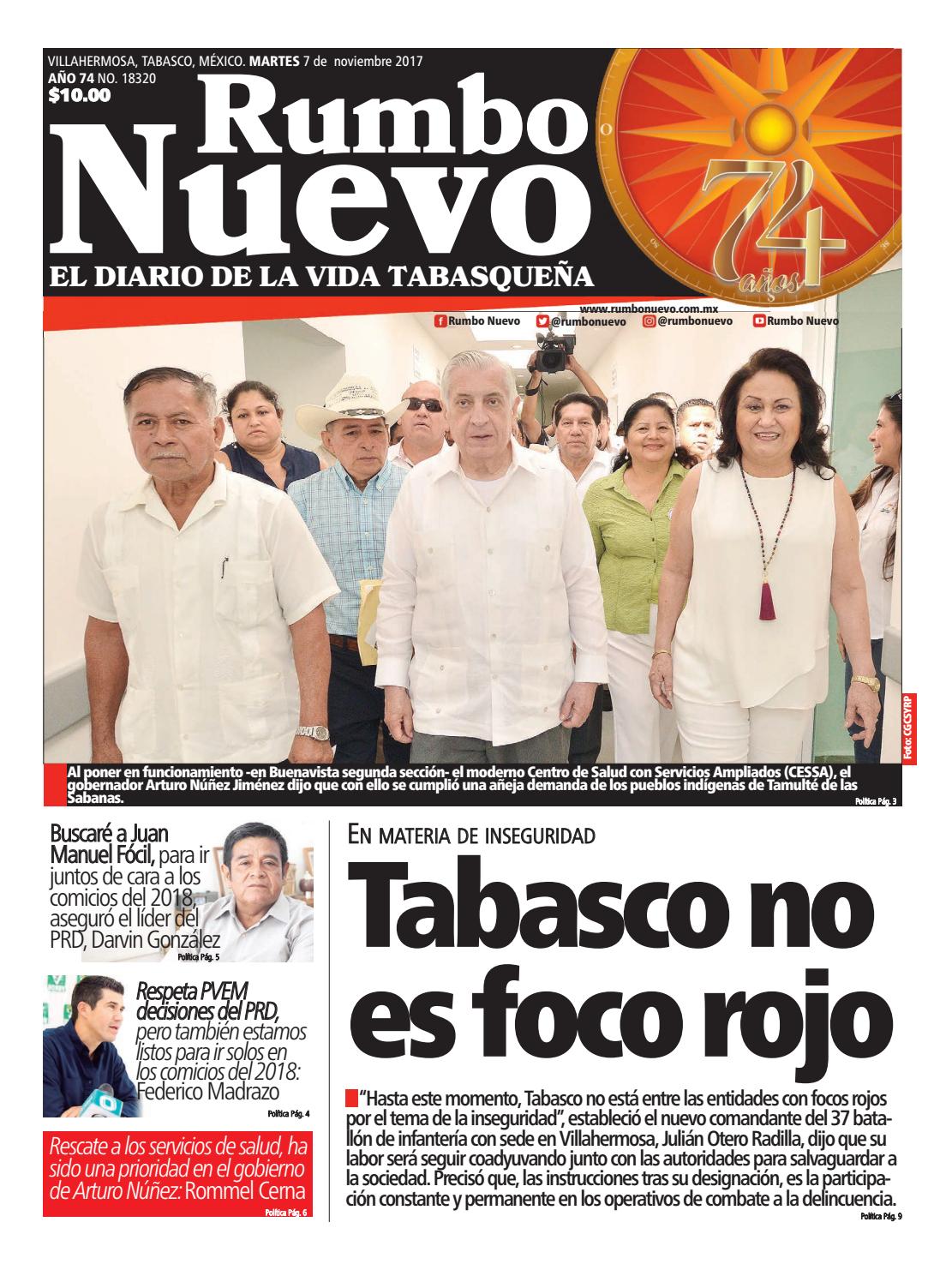 Rumbo Nuevo. Martes 7 de noviembre de 2017 by Grupo Rumbo Nuevo - Issuu