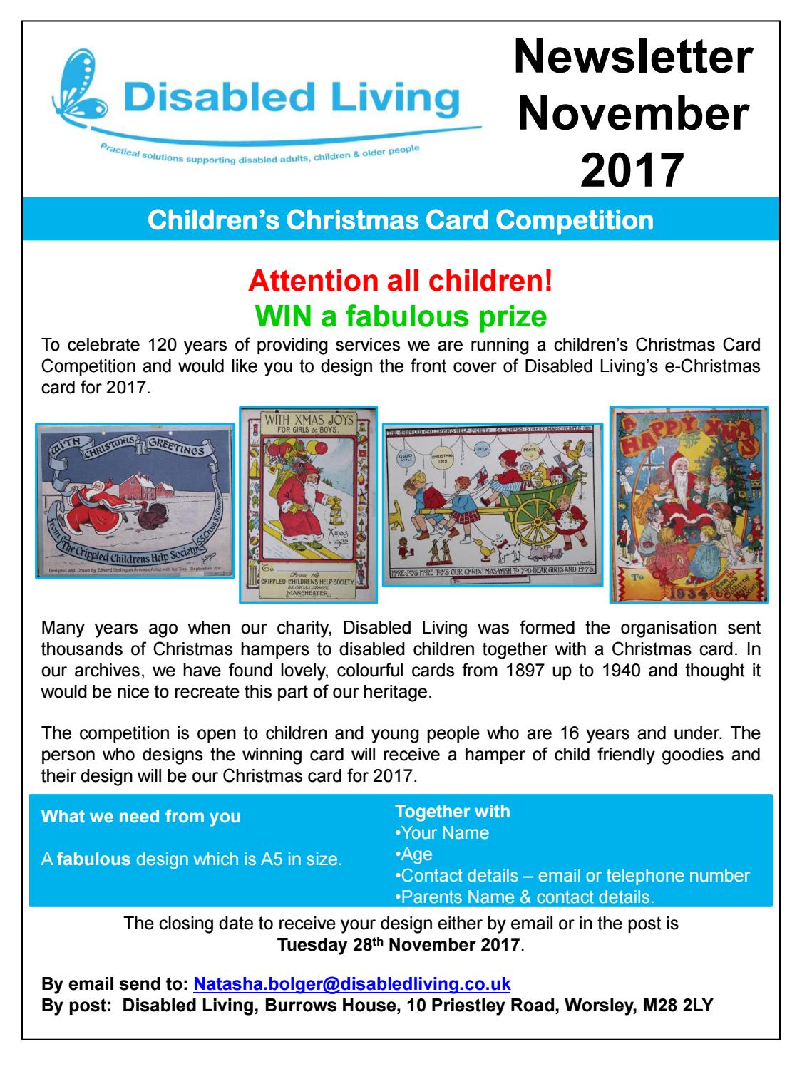 Disabled Living Newsletter November 2017 by Disabled Living - Issuu