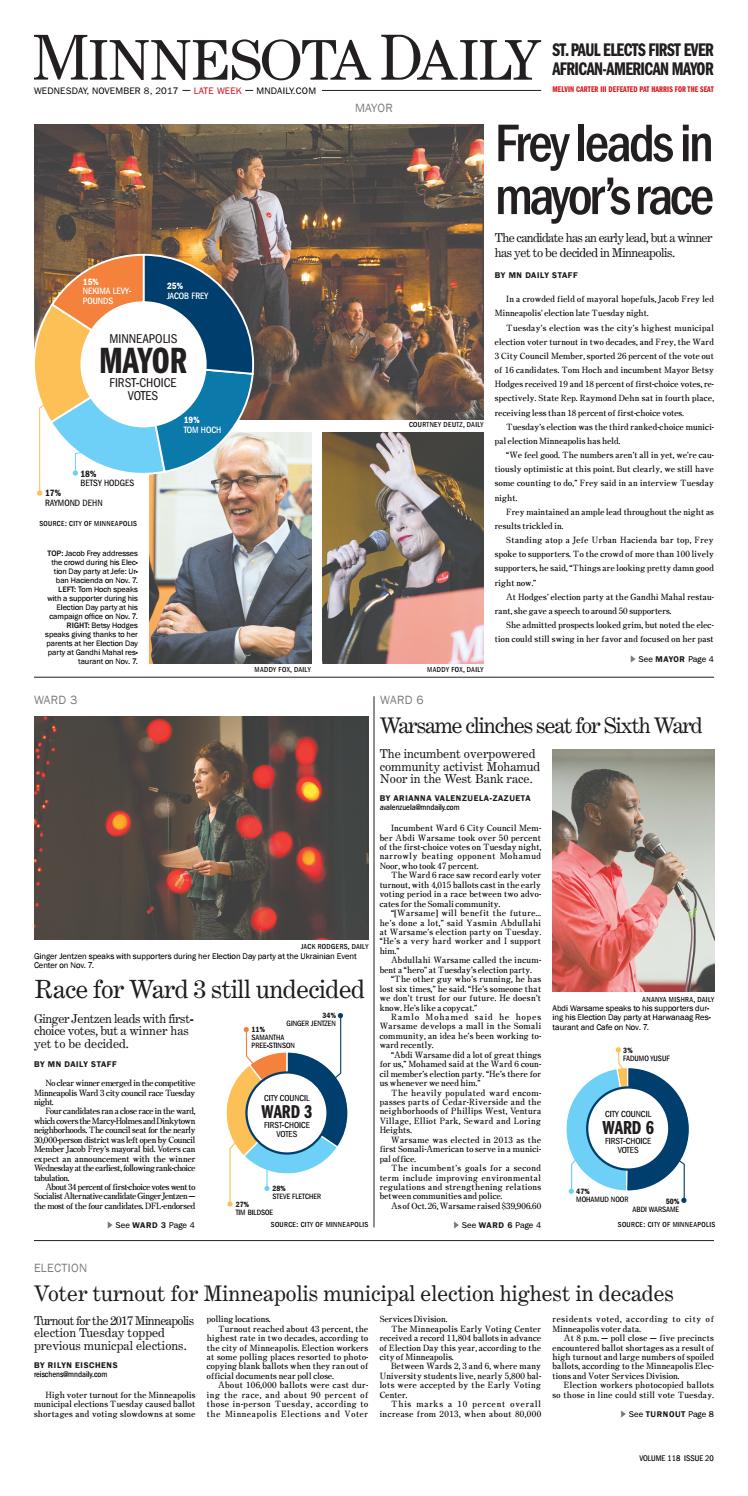 November 8th, 2017 by The Minnesota Daily - Issuu