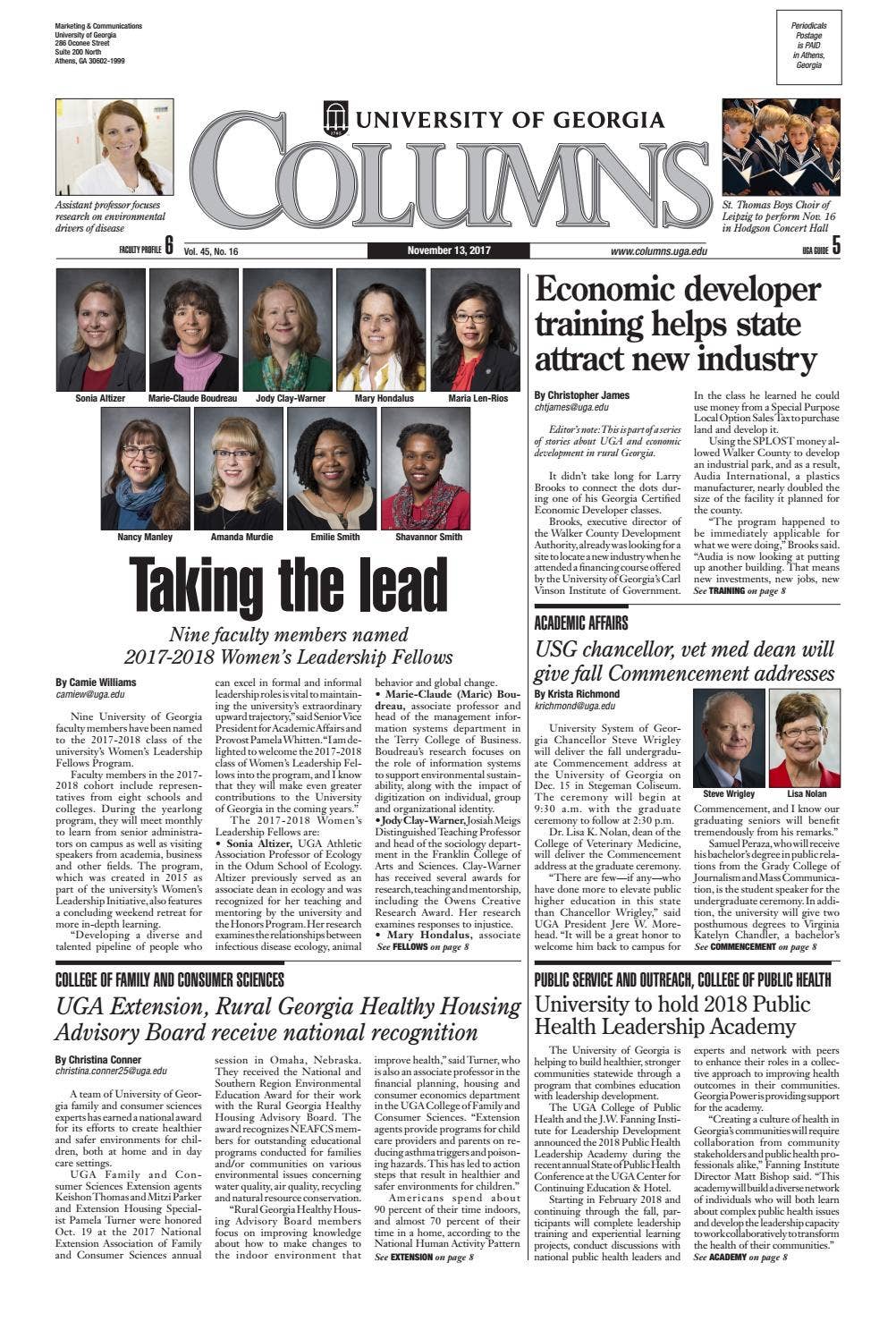 UGA Columns Nov. 13, 2017 by UGA Columns - Issuu