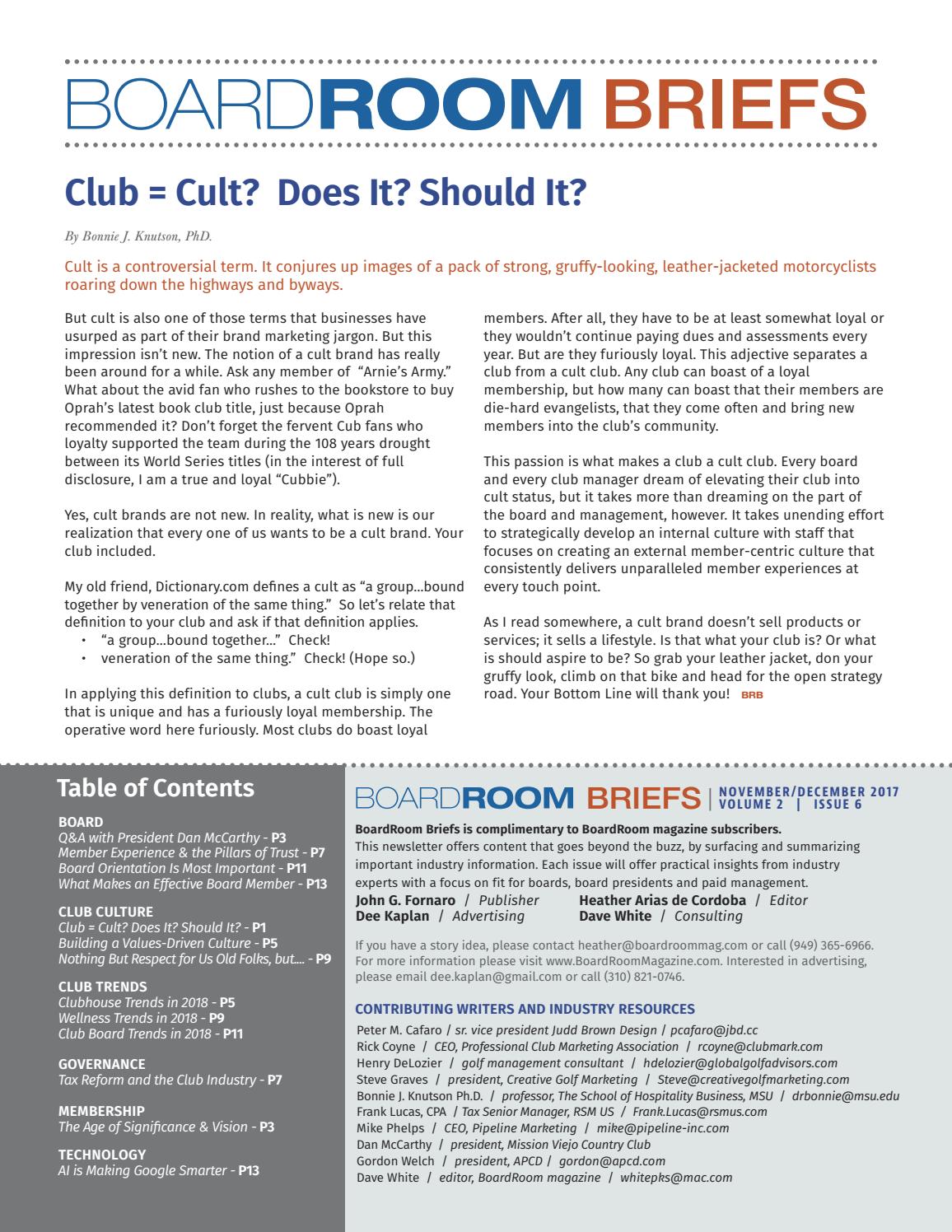 BoardRoom Briefs November/December 2017 by BoardRoom magazine - Issuu