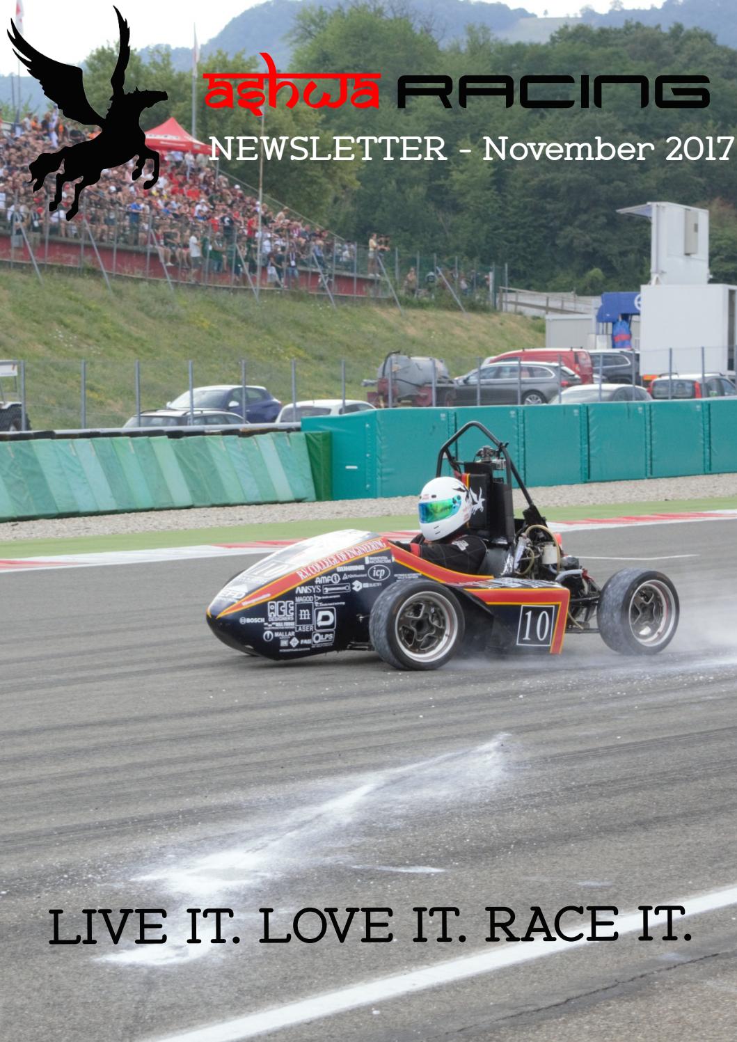 Ashwa Racing Newsletter November 2017 edition by Ashwa Racing - Issuu