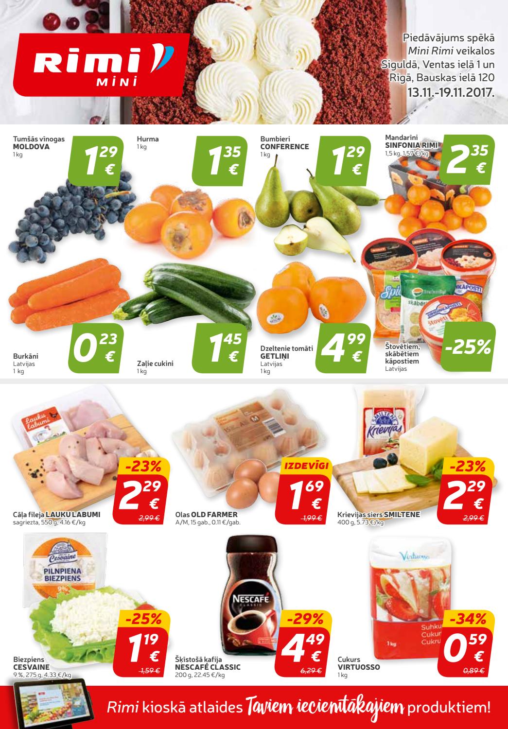 Mini Rimi Sigulda un Bauskas iela 120 piedāvājums no 13.11. līdz 19.11. ...