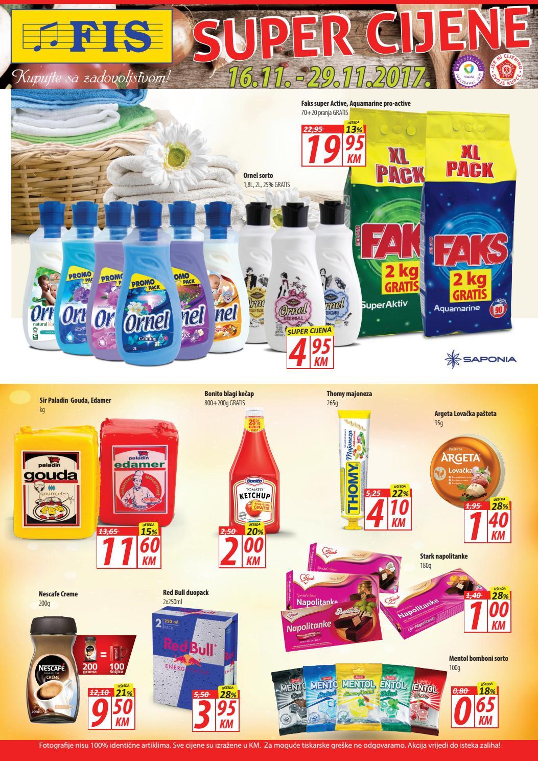 Fis katalog super cijene od 16.-29.11.2017. by Bakmaz, Boso, NTL - Issuu