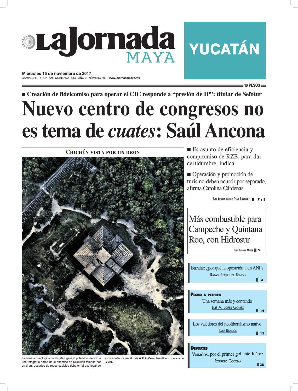 La Jornada Maya · Miércoles 15 de noviembre de 2017b by La Jornada Maya ...