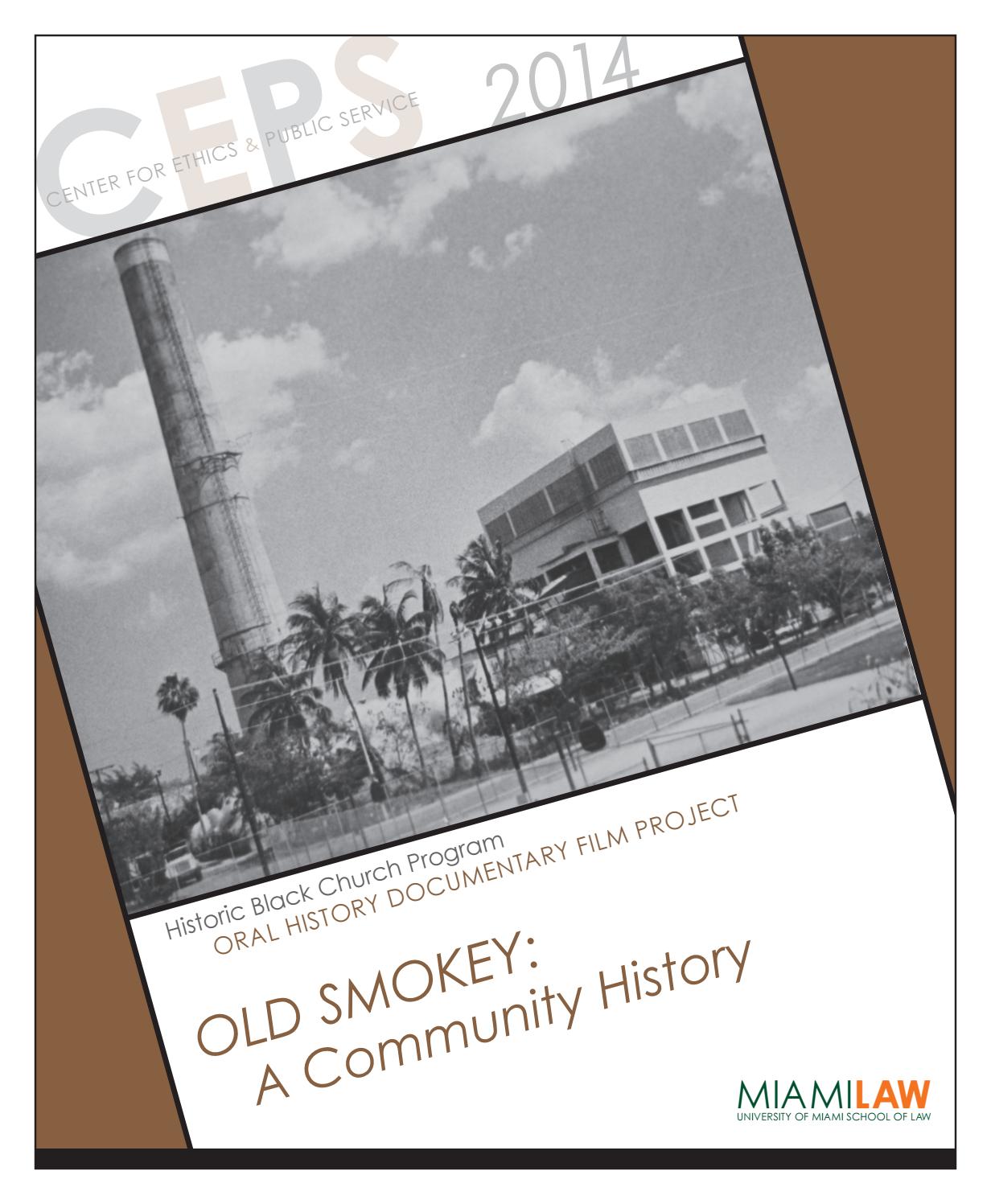 "Old Smokey: A Community History" by University of Miami School of Law ...